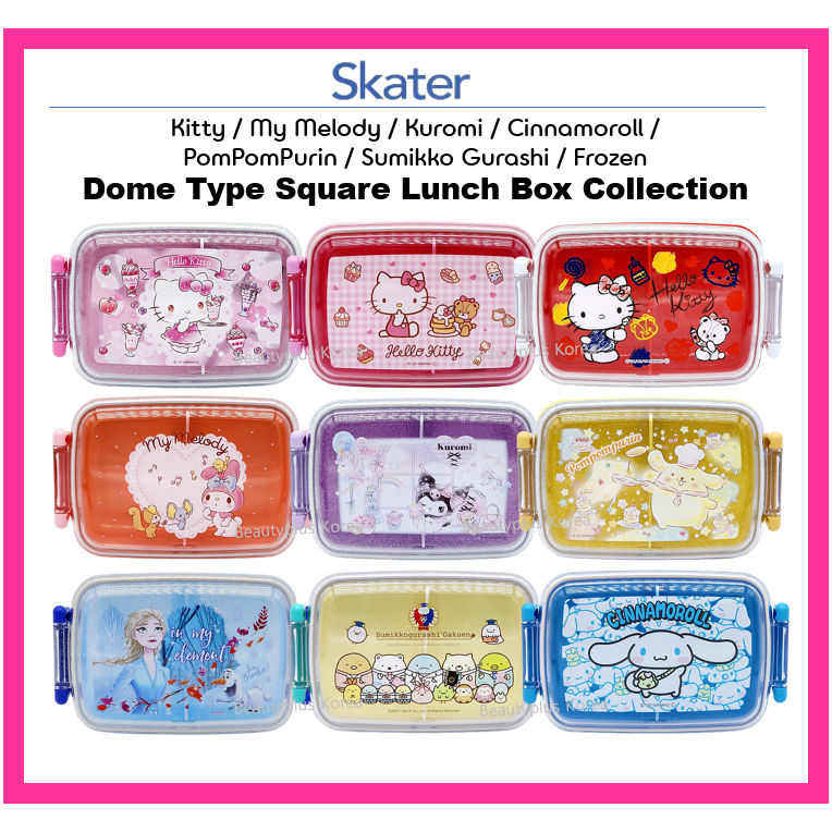 [SKATER] Dome Type Square Lunch Box Collection RBF3ANAG (Kitty / My Melody / Kuromi ...