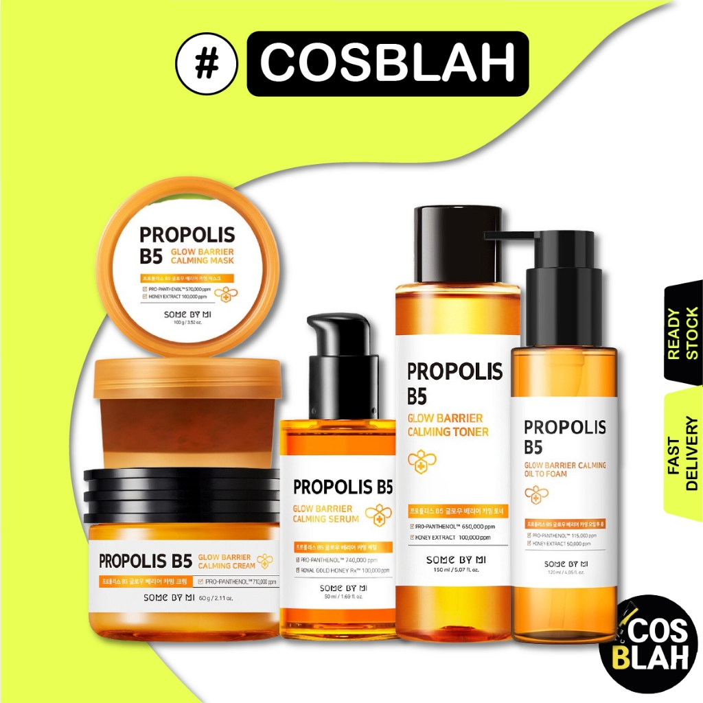 SOMEBYMI Propolis B5 Glow Barrier Calming Serum 50ml / Toner 150ml / Cream 60g / Mask 100g ...
