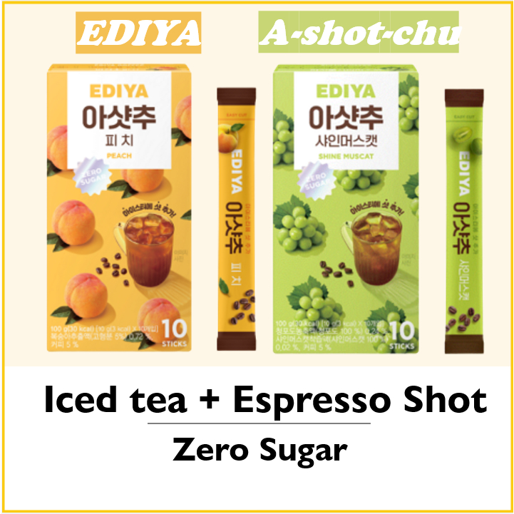 [EDIYA] Iced Tea No Sugar Zero Sugar free Ade Powder 10T 5T bag diet flavor iced tea powder low ...