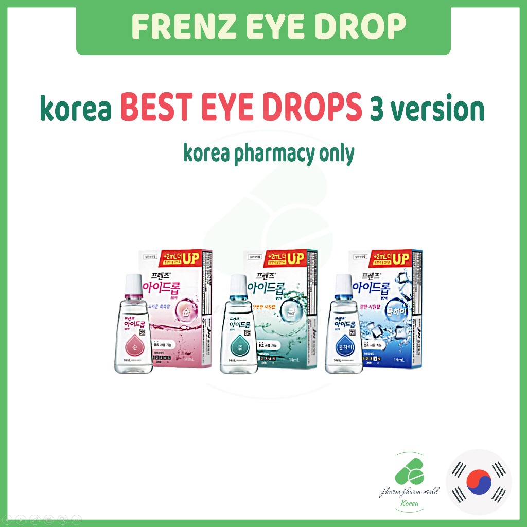 Frenz EyeDrop(Mild, Cool, Cool-High), 14ml, dry and fatigue eye refresh tear cool korea eyedrop ...