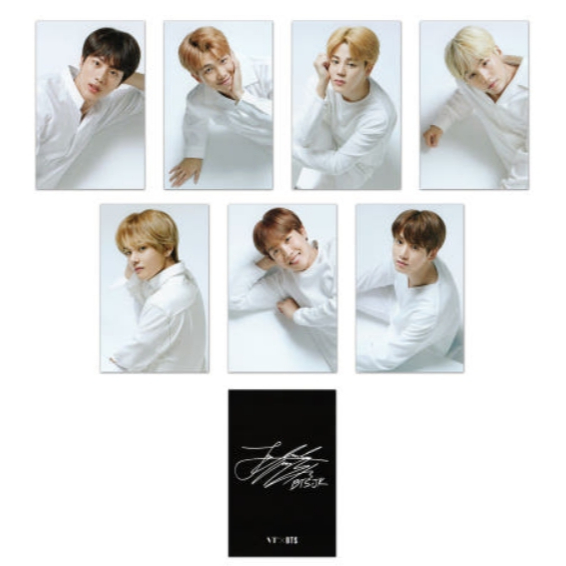 BTS Members Signed Photocard Set Original 7-Card Set | Black/White ...