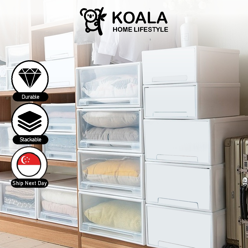 Koala Home Storage Drawers Box Stackable Storage Chest Drawers Box ...