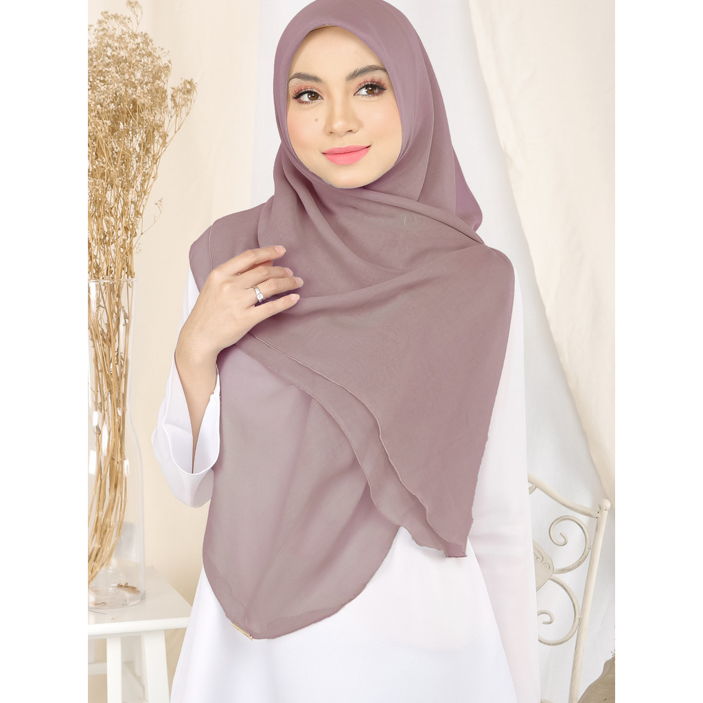Tudung Bawal Chiffon Voile Curve Ruffle Bidang 50 Tudung Bawal Nikah ...