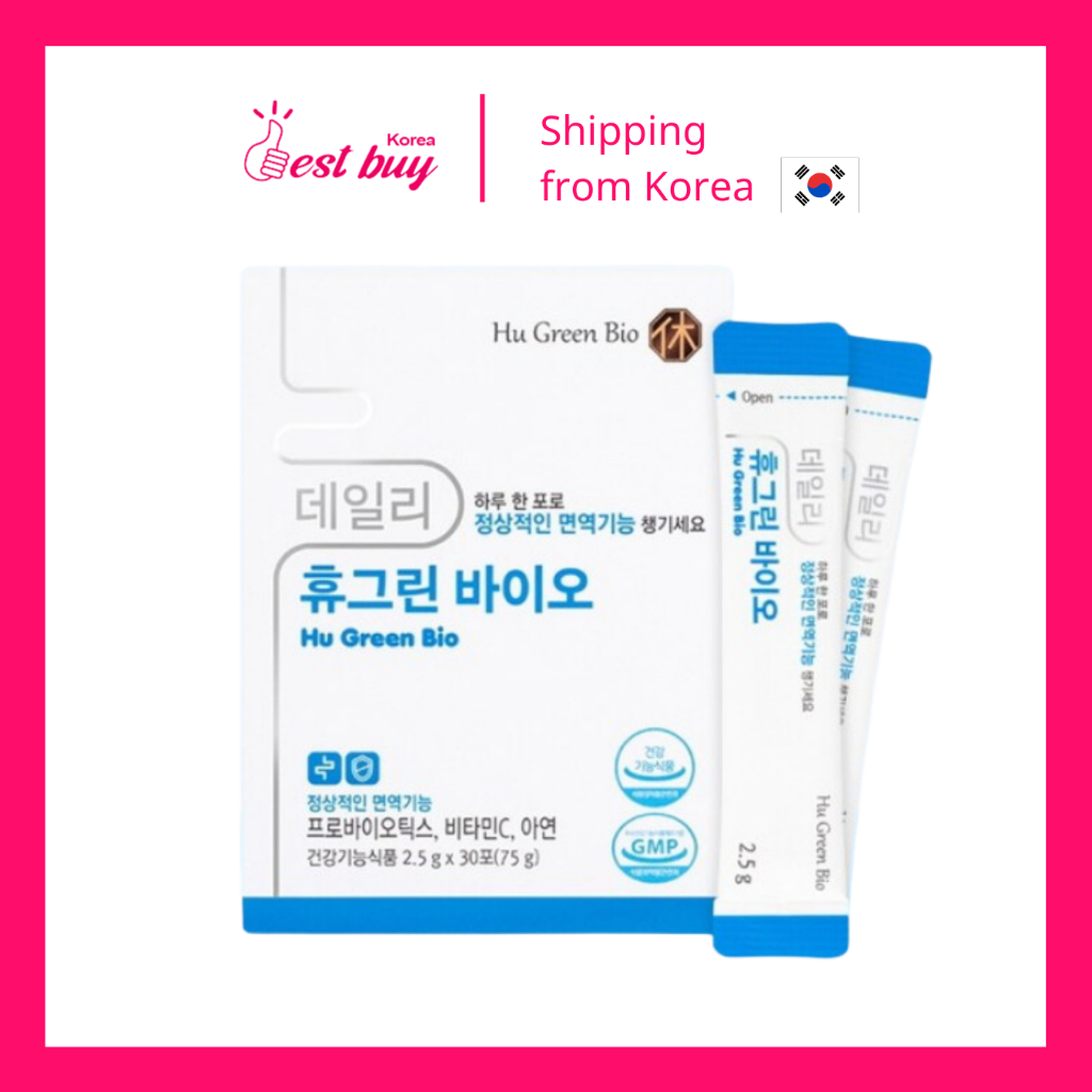 Daily Hu Green Bio Probiotics, Vitamin C, Zn (30 sachets X 3 boxes ...