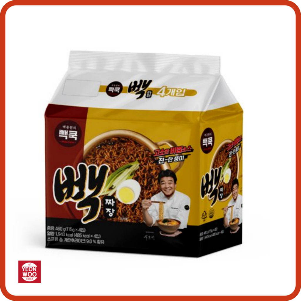 [The Bone] Korean noodle Paik Cook Paik jong won jajang myeon 560g(140g×4) from korea | Shopee ...