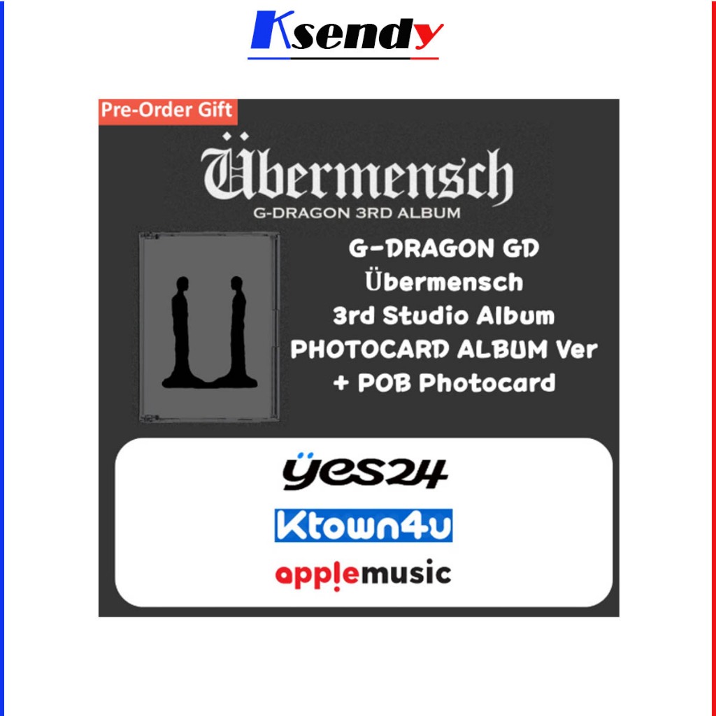 G-DRAGON GD Übermensch 3rd Studio Album PHOTOCARD ALBUM Ver (NFC)+ POB ...