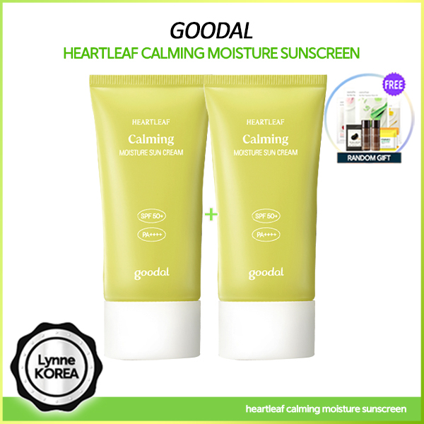 [1+1] GOODAL Heartleaf Calming Moisture Sun Cream 50ml / Face Sunscreen ...