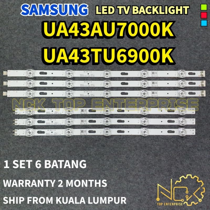 SAMSUNG UA43AU7000K UA43TU6900K TV LED BACKLIGHT BARU READY STOCK UA43AU7000 UA43TU6900 | Shopee ...