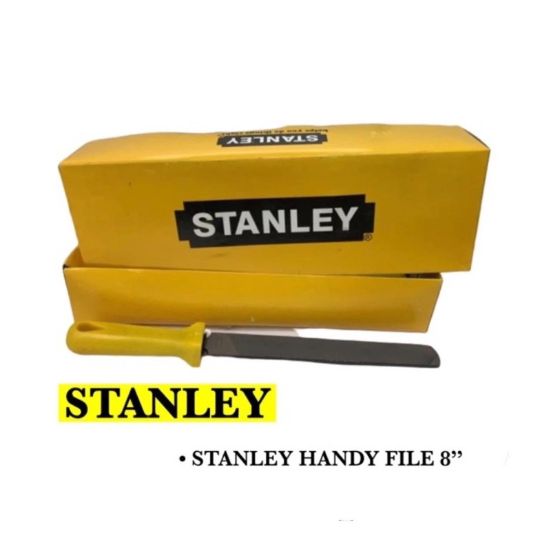 [100% ORIGINAL] STANLEY 8" - 200MM HEAVY DUTY FLAT HANDY FILE C/W PVC ...