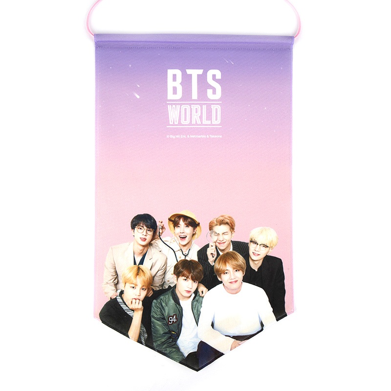 [K-POP] BTS world hanging banner flag (RM Jin Suga J-hope Jimin V ...