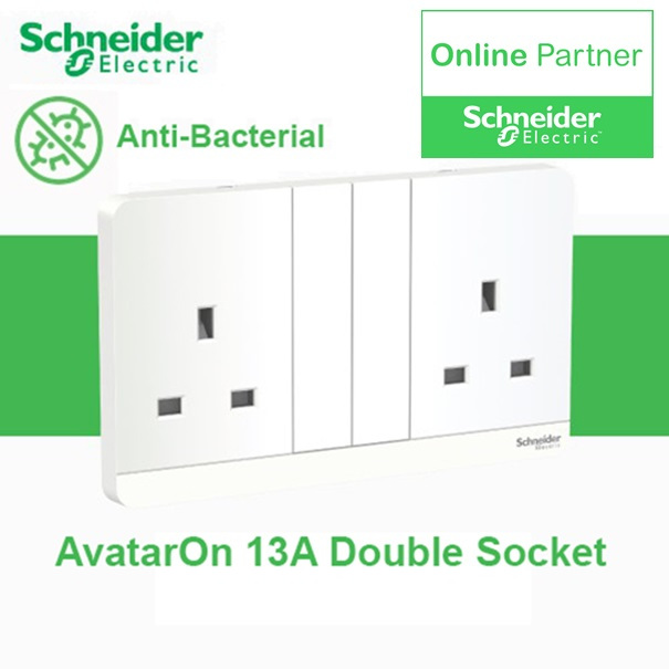 Schneider Electric AvatarOn - 13A 250V 1Gang (Single) and 2Gang (Double ...