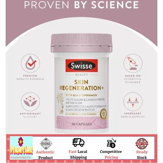 Swisse Beauty Skin Regeneration+ 60 Tablets with ALA & Cinnamon (Exp: Oct 2026) | Shopee Malaysia