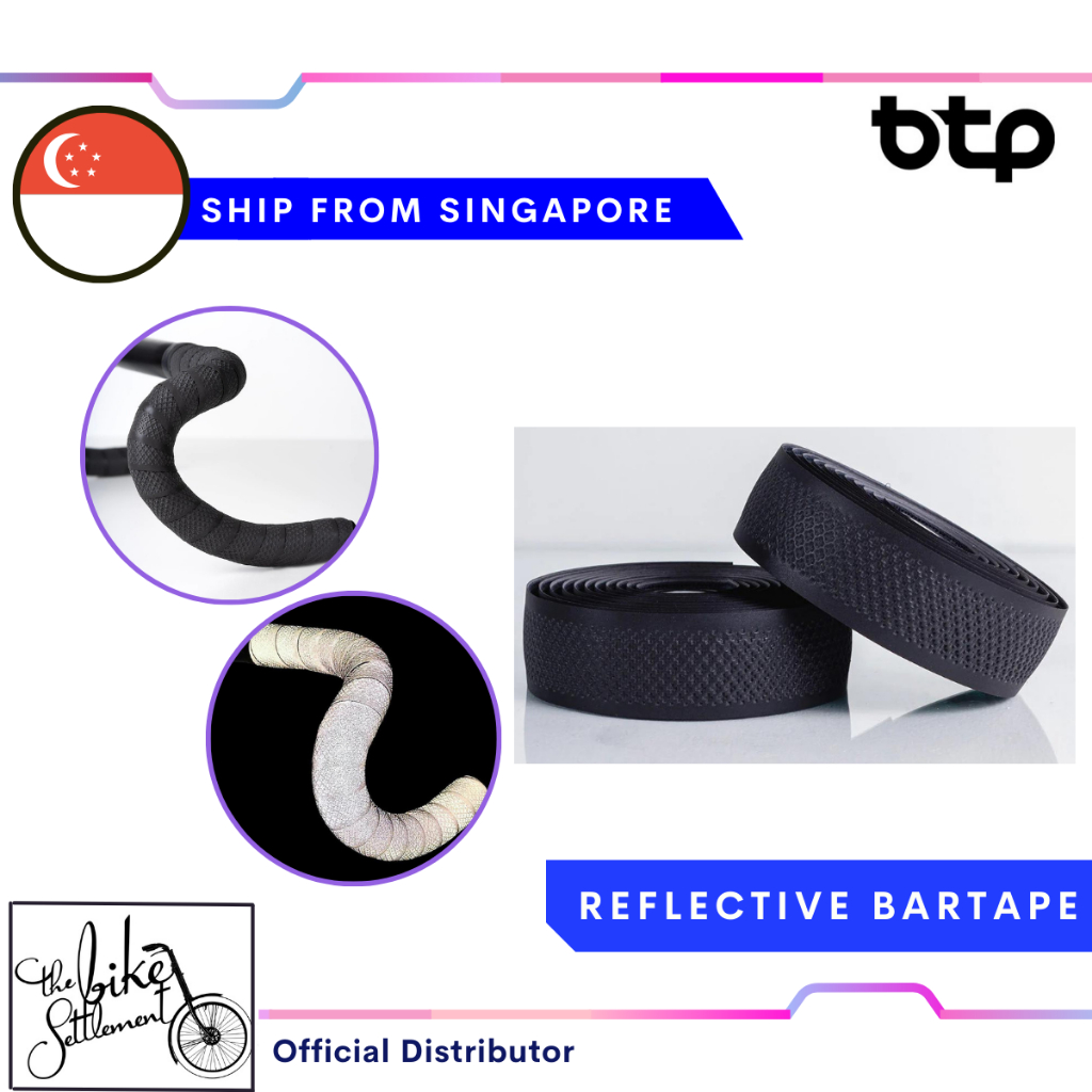 BTP Nightguard Reflective Bartape for Bicycle (Black Cross) | Shopee Malaysia