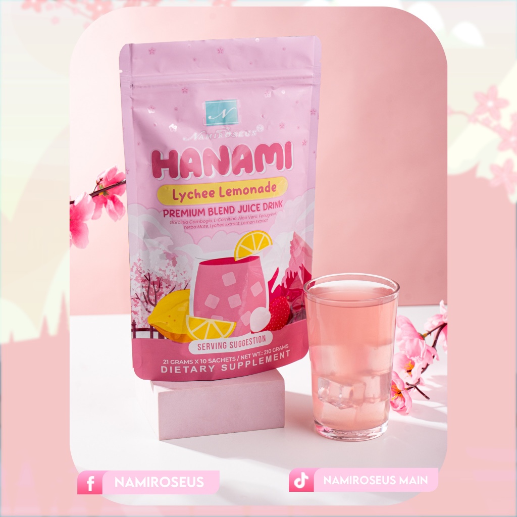 HANAMI LYCHEE LEMONADE PREMIUM BLEND JUICE DRINK by NAMIROSEOUS 10s ...
