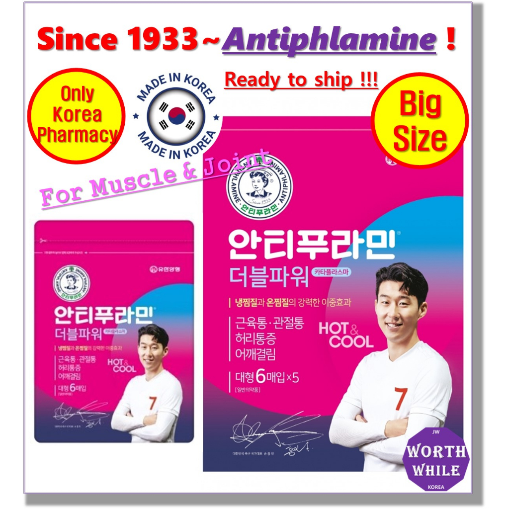 Antiphlamine Double Power Cataplasma (6 sheets, Large size) For Muscle ...