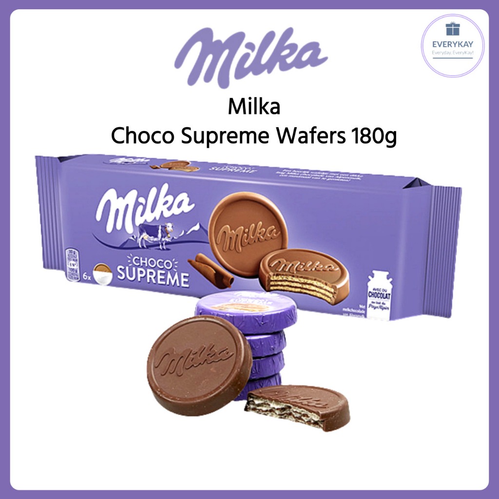 [Milka] Choco Supreme 180g | Choco Wafers | Chocolate Cookies ...