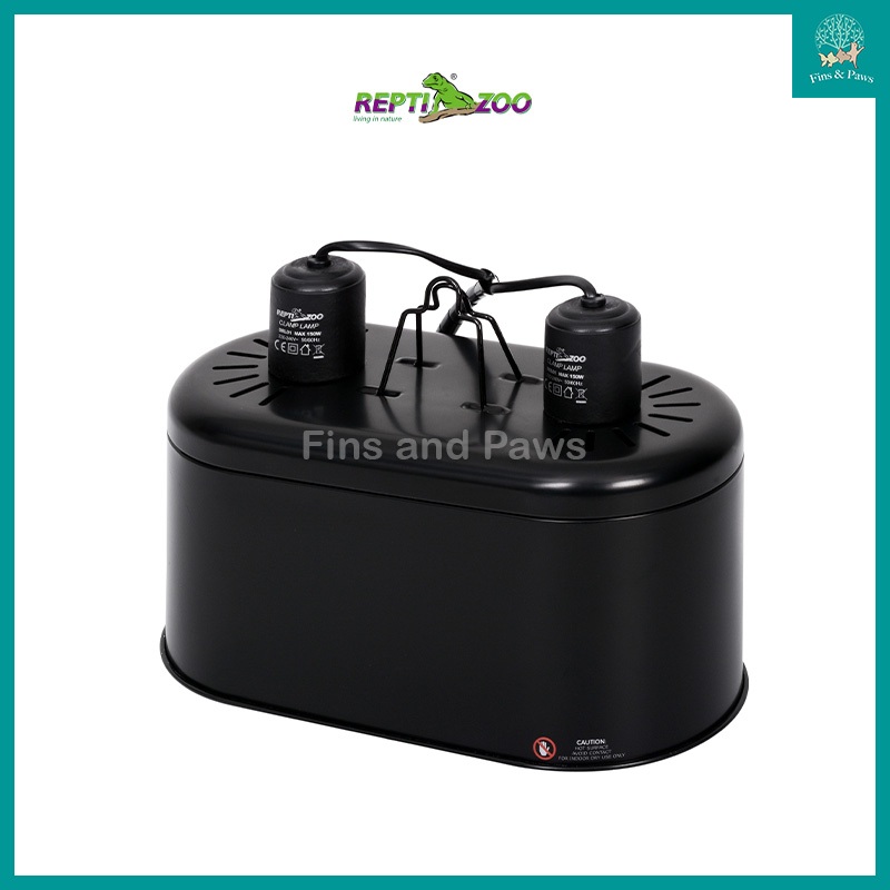 [ReptiZoo] Dual Dome Lamp Fixture for Terrarium / Reptile Tank (Max 2 x 150W) | Shopee Malaysia