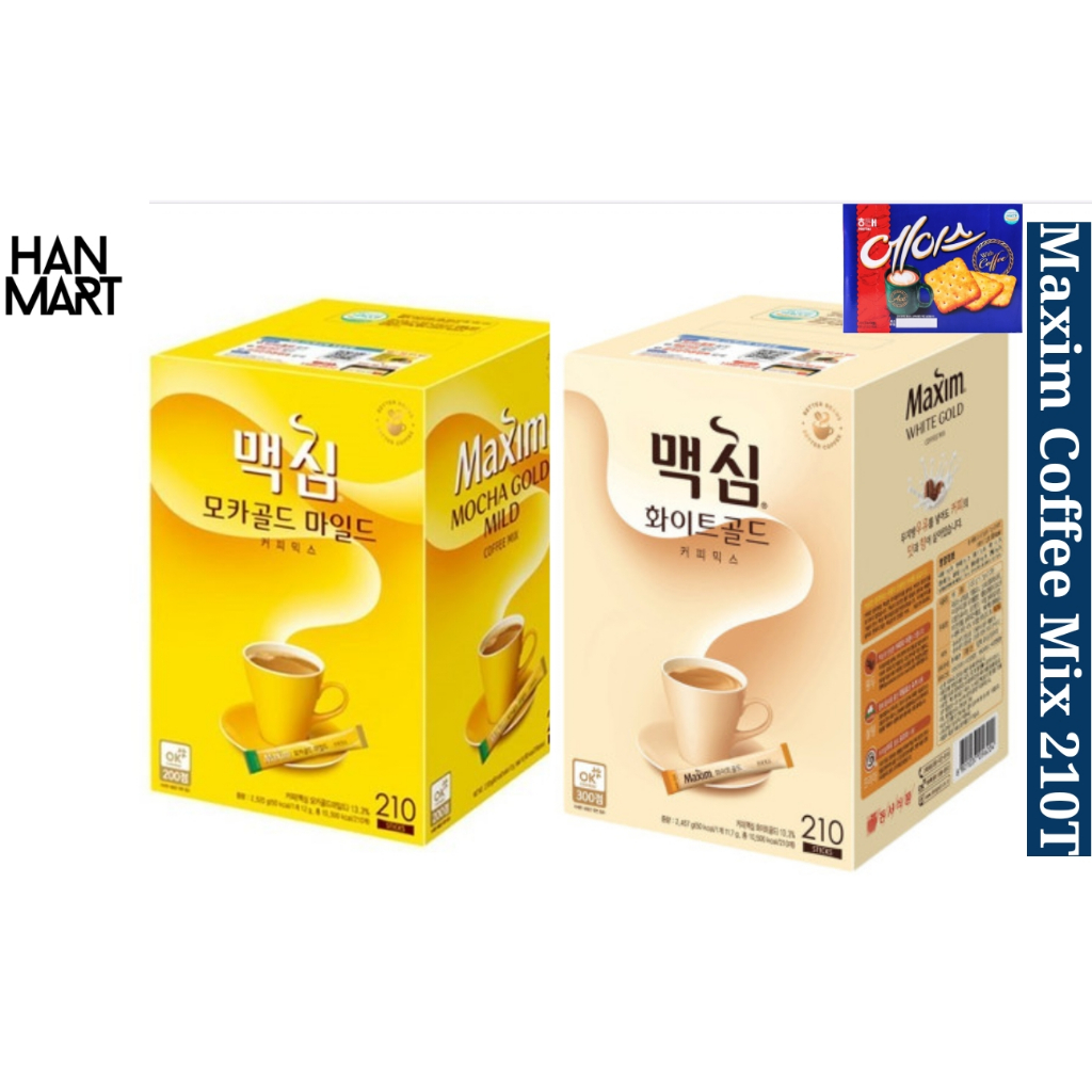Maxim Mocha Gold Mild coffee Mix 210T/White Gold Coffee Mix 210T (Korea ...