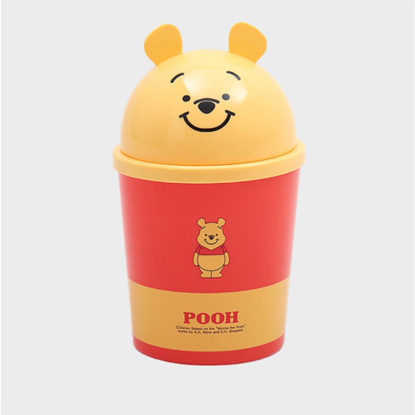 DAISO KOREA X Disney Winnie the Pooh Trash Can /Trash Bin/ Tabletop ...