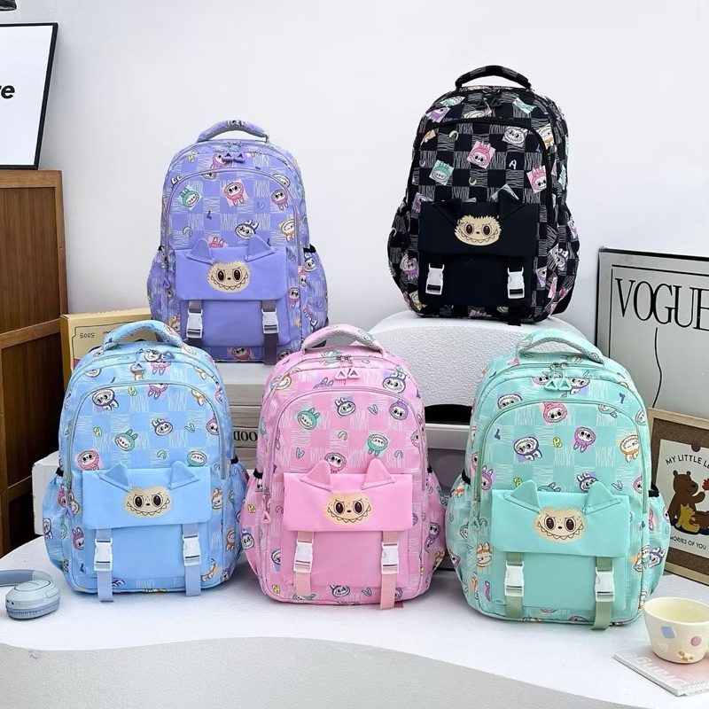 Beg Sekolah Premium Budak Perempuan Labubu Backpack Cartoon Large ...