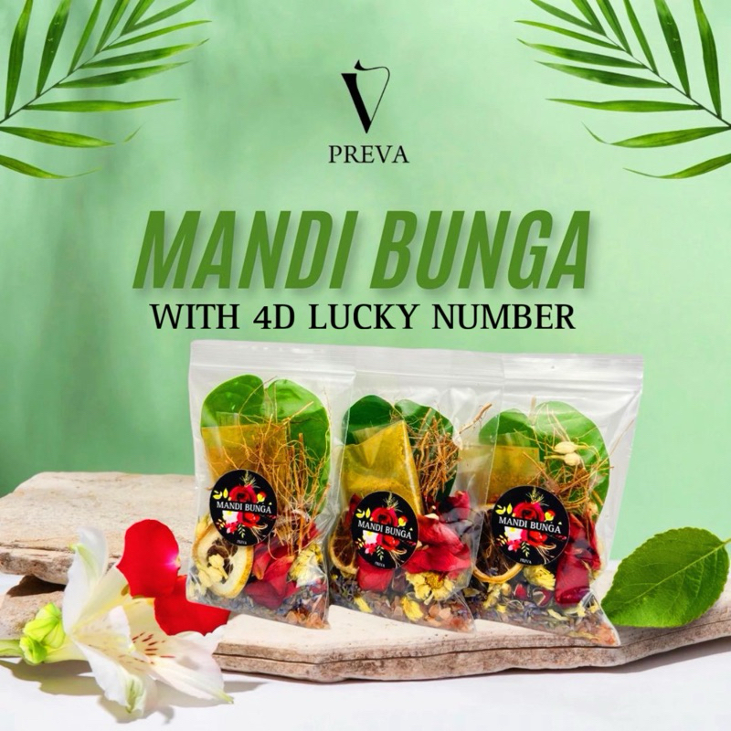 MANDI BUNGA WITH 4D LUCKY NUMBER ( PREVA ) | Shopee Malaysia