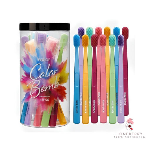 PERIOE Color Bomb Toothbrush (12 pcs with Individual Caps) | Shopee ...