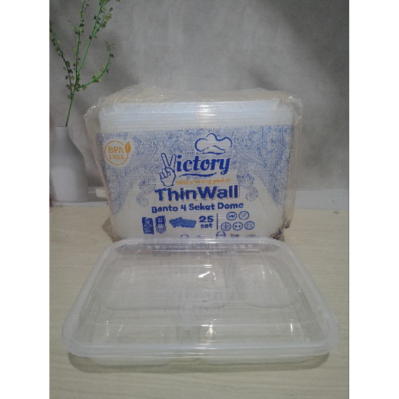 Thinwall BENTO SECTION 4 / BENTO LUNCH BOX / CLEAR BENTO LUNCH BOX ...
