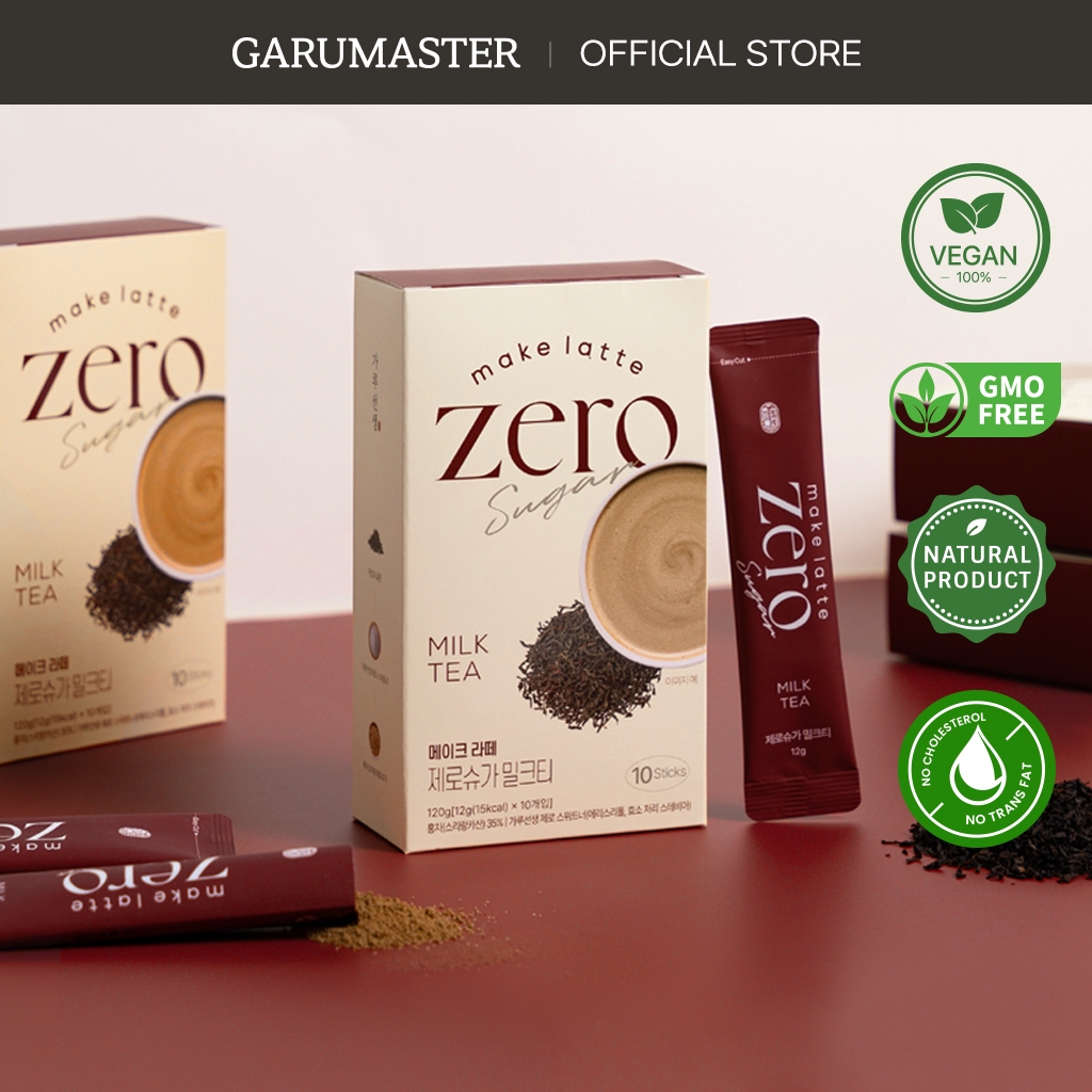 [GARUMASTER] Vegan Make Latte Zero Sugar Milk Tea 12g*10 Sticks ...