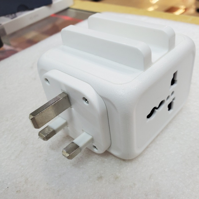 Budi 3-in-1 Home Charger M8J311U – Dual UK Plug with 3 USB Ports (2.4A ...