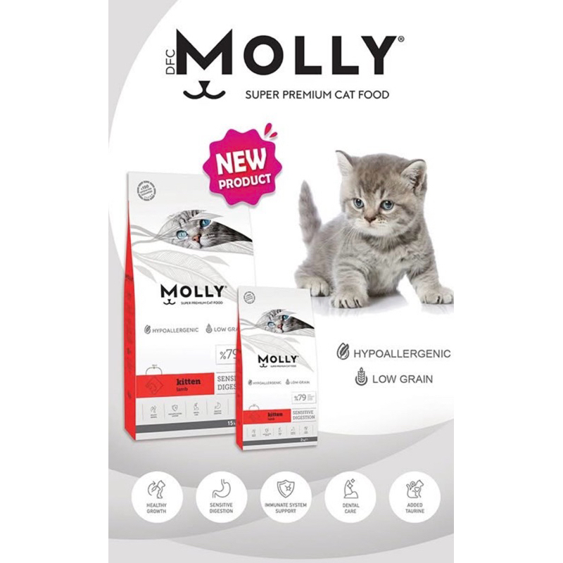 Molly Dry Cat Food 1 KG / ORI PACK 2KG | Shopee Malaysia