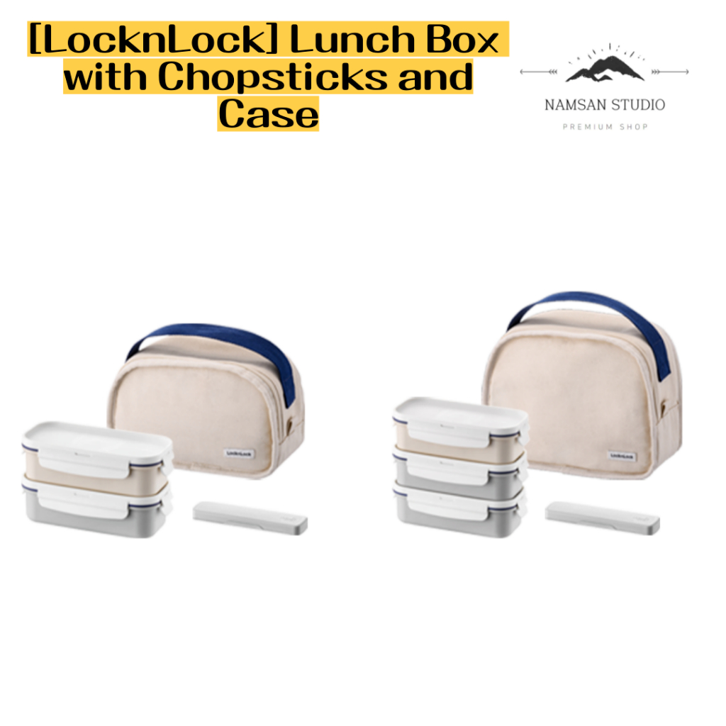 LocknLock Lunch Box with Chopsticks and Case(Green) | Shopee Malaysia