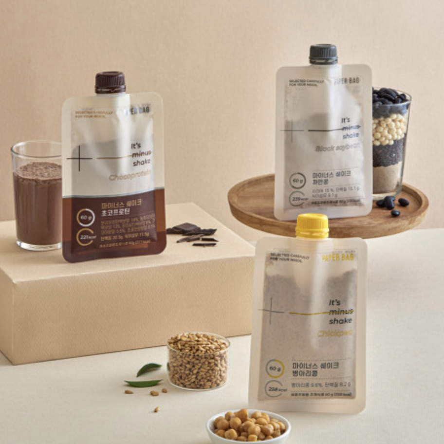 Korea Paper Bag Minus Shake 7EA, 3Flavor, Diet Shake, Diet Meal ...