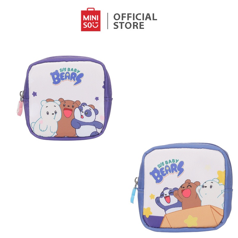 MINISO WE BARE BEARS Collection Square Coin Purse(Purple/Blue) | Shopee ...