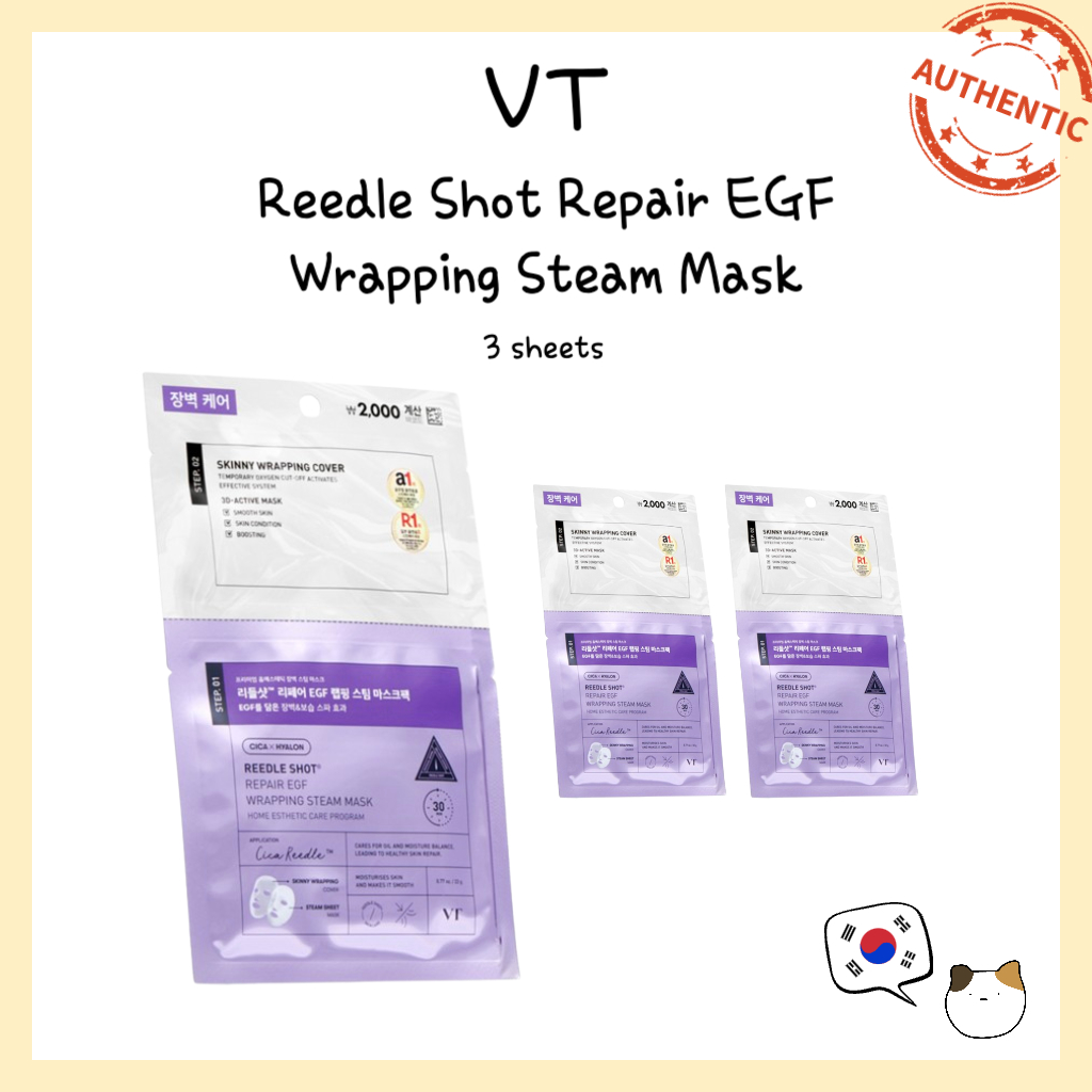 VT Reedle Shot Repair EGF Wrapping Steam Mask (3 sheets) | Shopee Malaysia