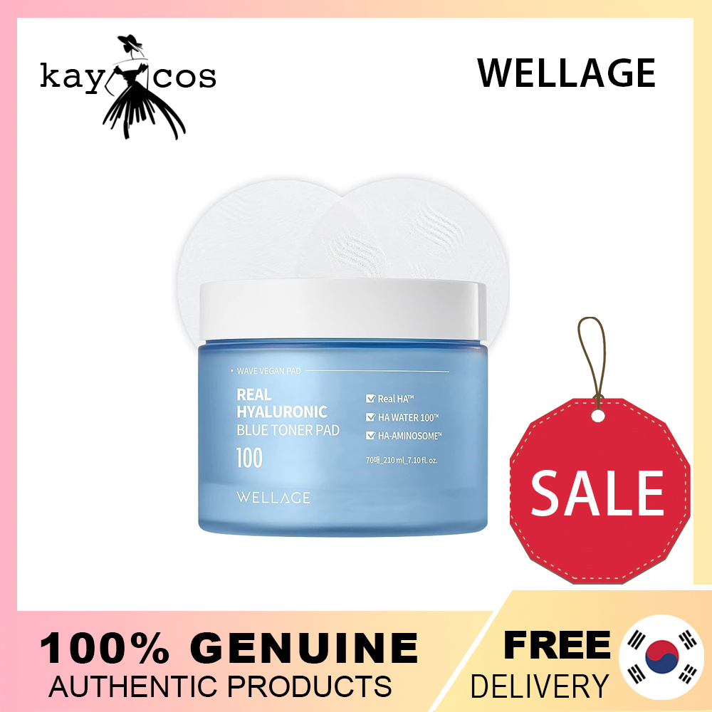WELLAGE Real Hyaluronic Blue Toner Pads 70 Sheets | Shopee Malaysia