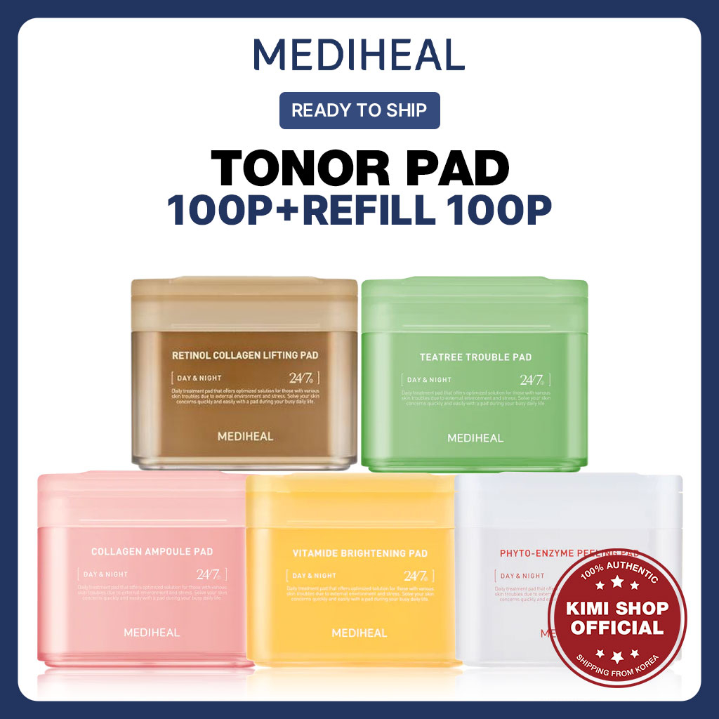 [MEDIHEAL/NEW] Toner Pad Collection 5types Watermide Teatree Collagen ...