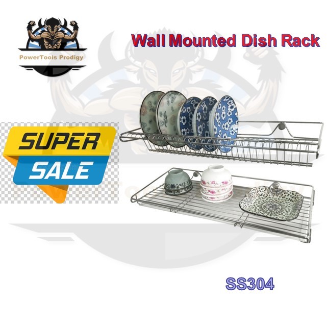 WALL MOUNTED DISH RACK/ STAINLESS STEEL 304 DISH DRAINER | Shopee Malaysia