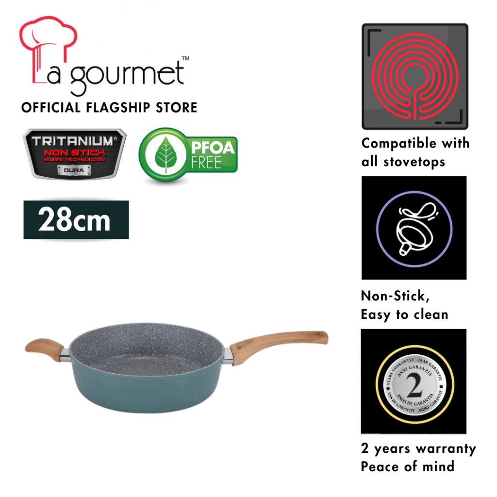 La gourmet Shogun Joy Collection 28cm Non-stick Deep Fry Pan (Induction ...