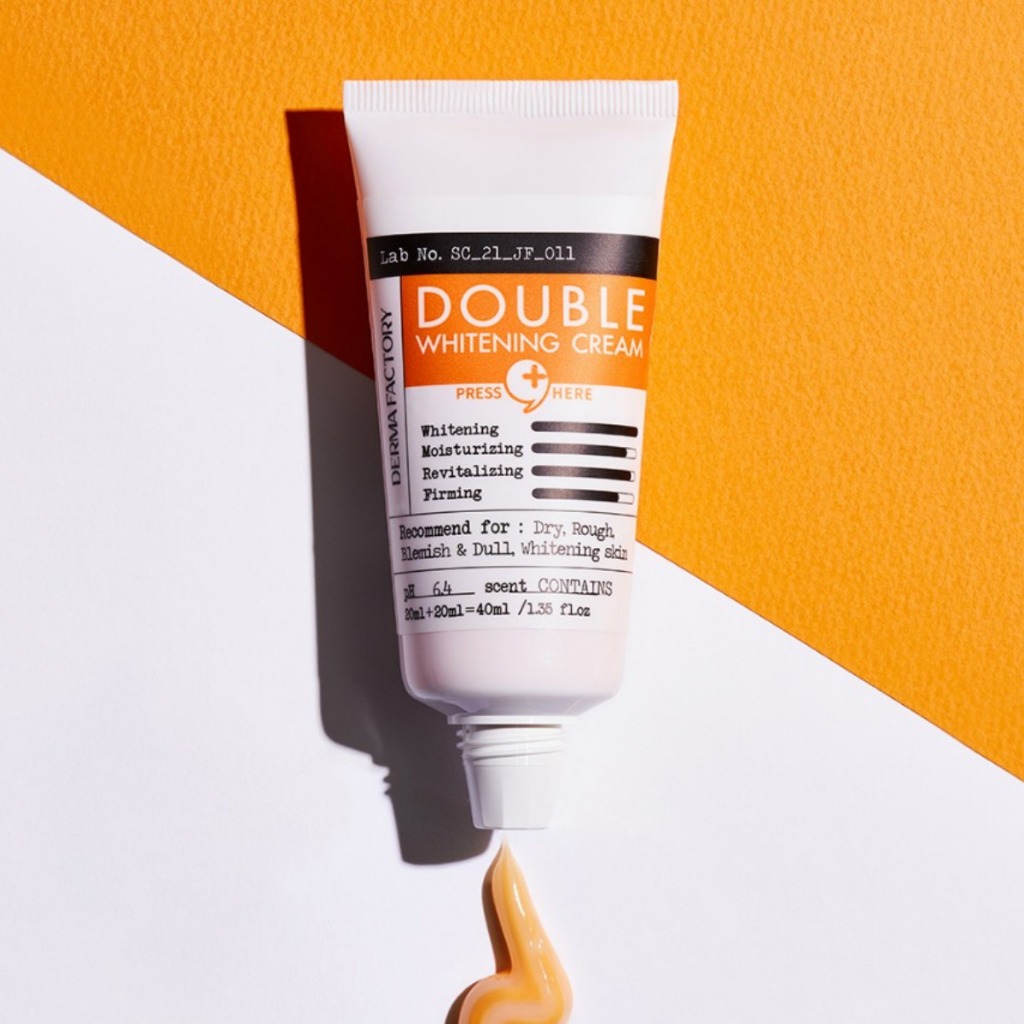 DERMA FACTORY Double Whitening Cream 40ml Vegan Certified, Contains ...