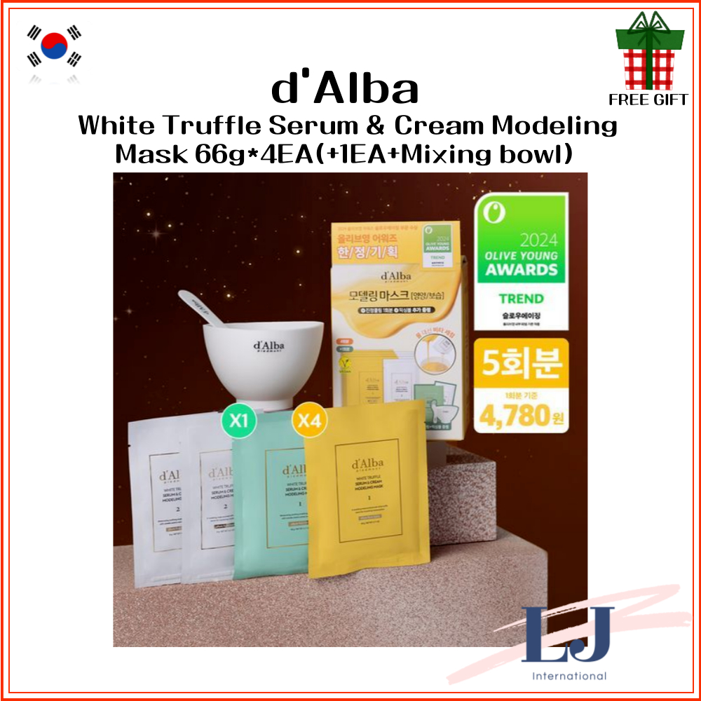 d'Alba White Truffle Serum & Cream Modeling Mask 66g*4EA(+1EA+Mixing ...