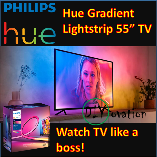 Philips HUE play Gradient Lightstrip 55" TV 65" TV/ Smart LED Light ...