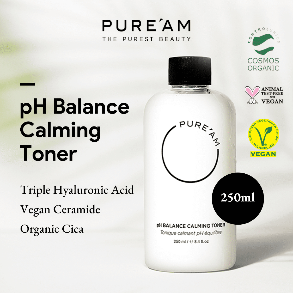 [PUREAM] Glowing Hydrating pH Balancing Calming Toner, Vegan Ceramides ...