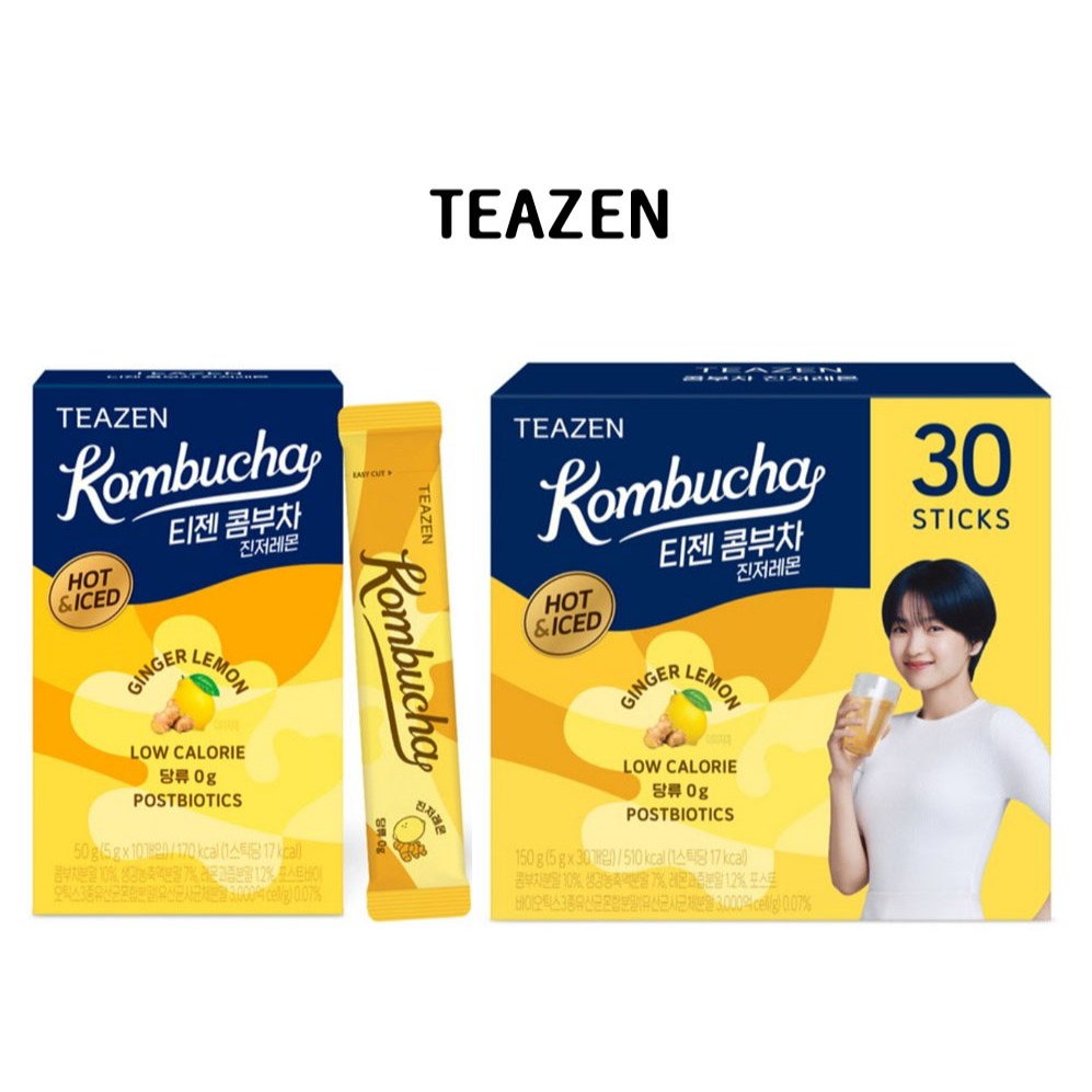[Teazen] Kombucha Ginger Lemon, 5g x 10 sticks /5g x 30 sticks(No Box) | Shopee Malaysia
