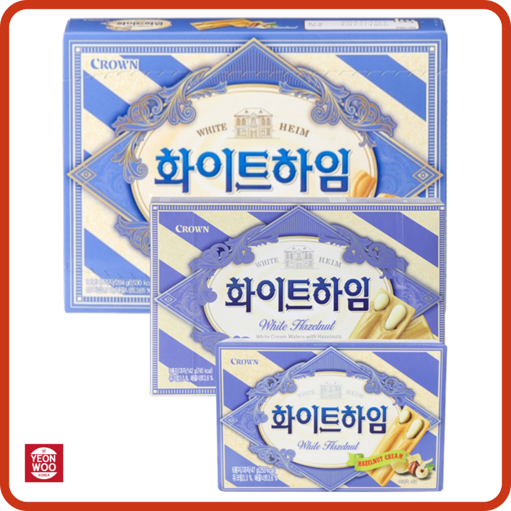 [CROWN] Chocolate White Heim biscuits from korea | Shopee Malaysia