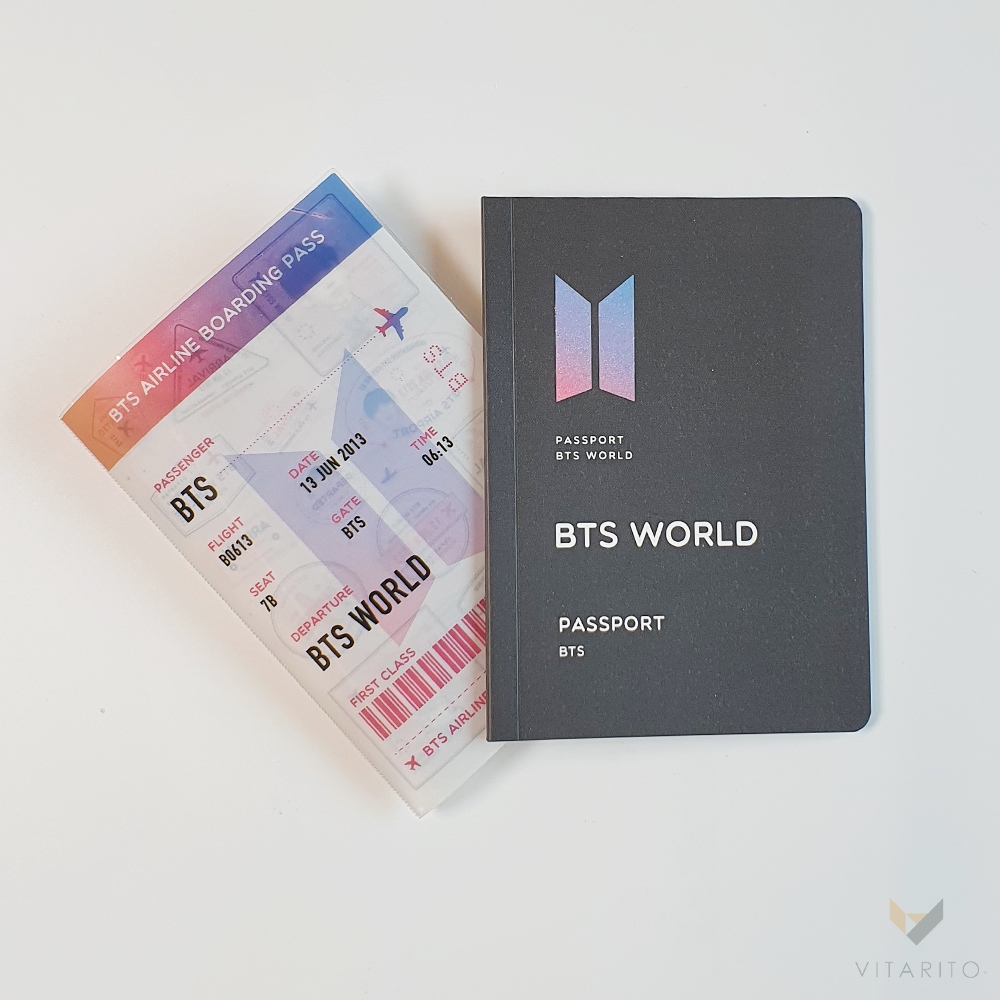K-POP BTS Passport Concept Small Notebook (Contains 1 BTS transparent ...