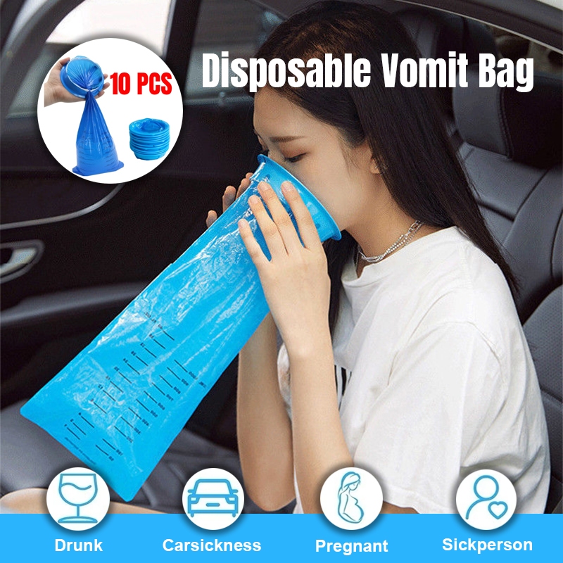 Disposable Vomit Bag Nausea Motion Sickness Garbage Bag Hygienic ...