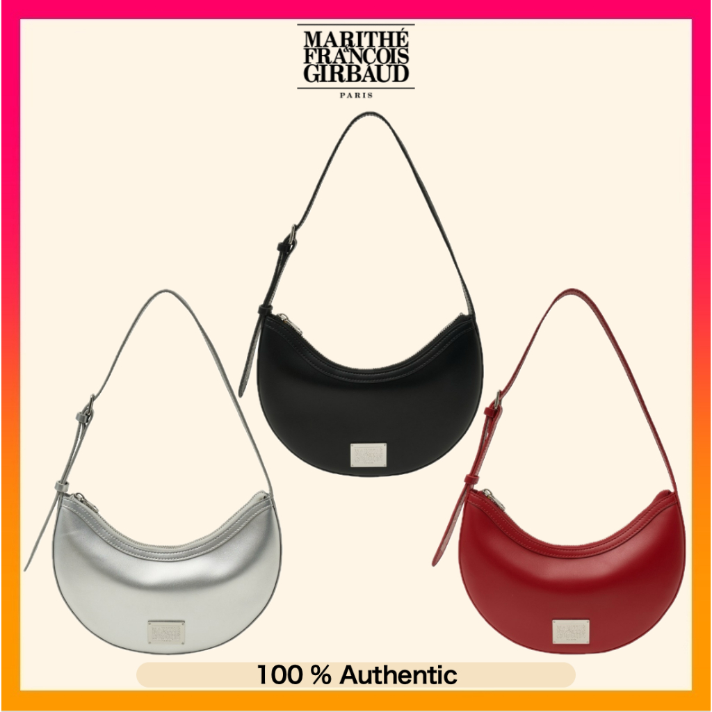 MARITHE FRANCOIS GIRBAUD Classic Logo Half Moon Shoulder Bag - 3 Colors ...