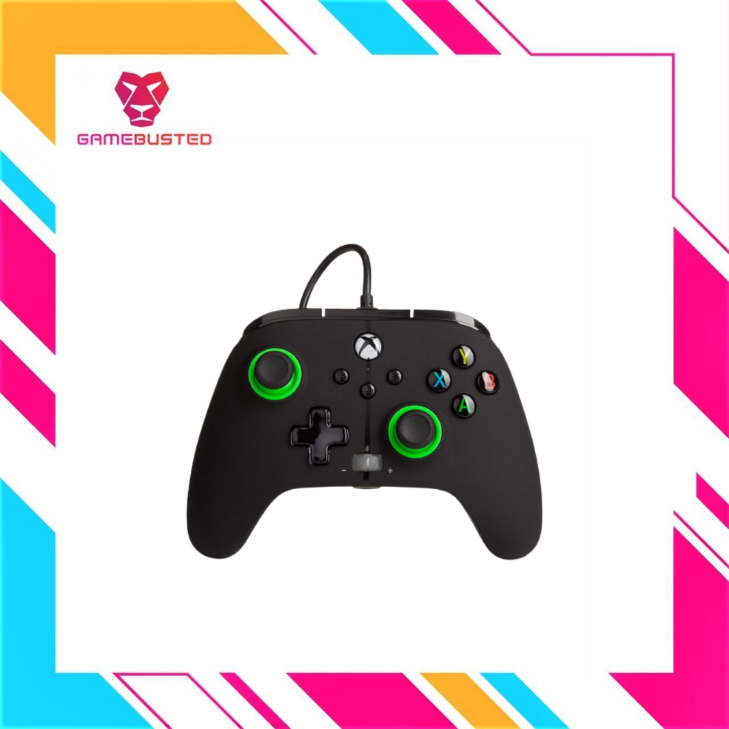 PowerA Enhanced Wired Controller for Xbox Series X|S - Green Hint ...