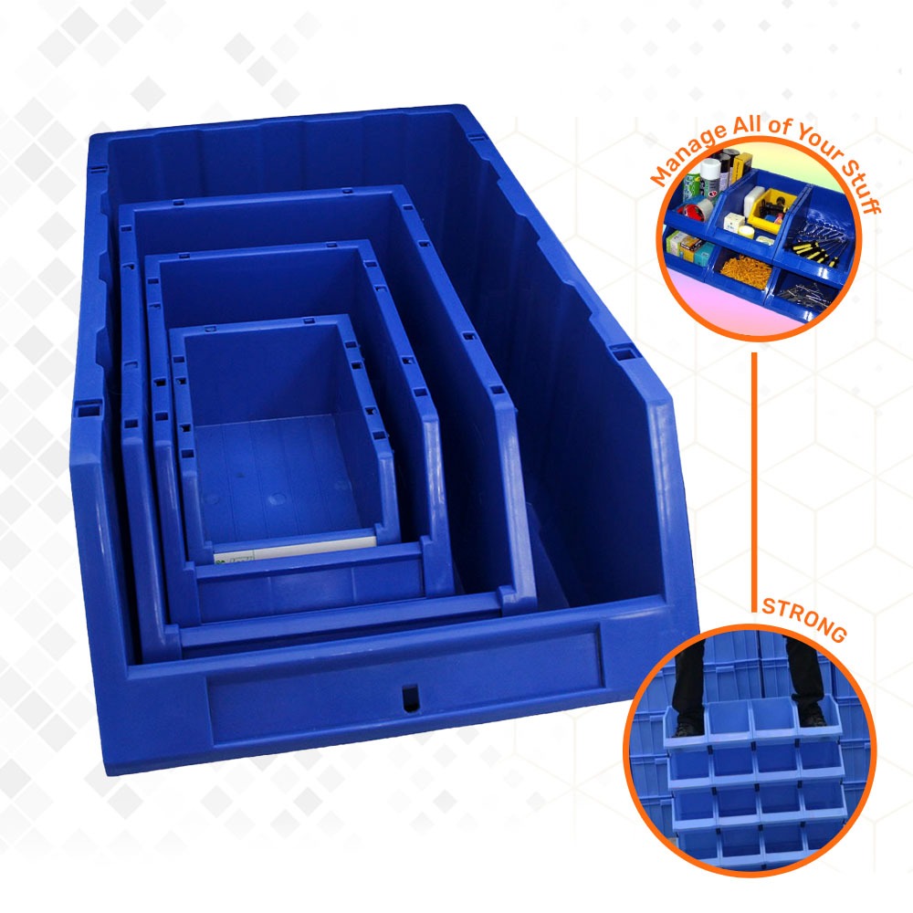 KTK Plastic Stack Storage Bin | Box | Stackable | Organizer ...
