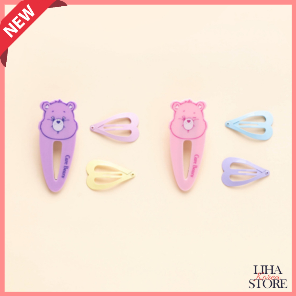 Daiso Korea Care Bear hair ornament / hairpin Care Bear Hair Clips Hair ...